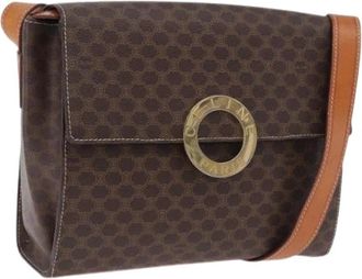 Celine Pre-owned Vintage Macadam Shoulder Bag - Femme - Pre-owned - Brun - Taille: ONE Size