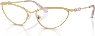 Swarovski Sk1027 Cat-Eye-Brille - - Accessories - unisex - Gelb - 59 MM