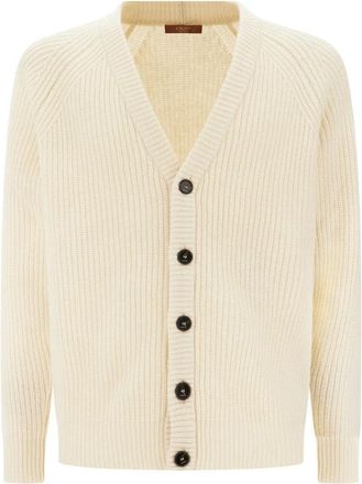 Cruna Strickjacke aus cremefarbener Wolle - - Knitwear - Herren - Beige - L