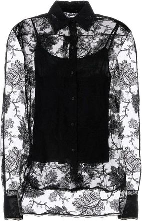 Ermanno Scervino Hemd mit Spitzenmuster - Schwarz