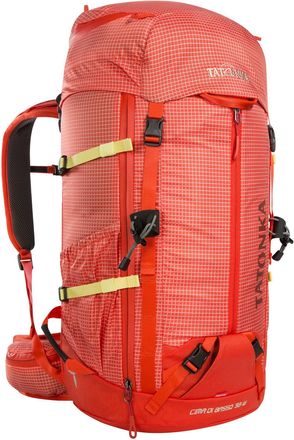 Tatonka Cima di Basso 38L W RECCO - Leichter Kletterrucksack für Frauen - Mit Helmfach, RECCO-Notfall-Reflektor und 38 Liter Volumen (red orange)