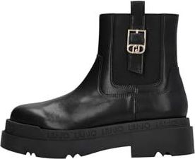 Liu Jo Femme Bottines Chelsea Cuir SF5067P0102, Noir, 38 EU