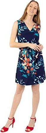 Coton Du Monde | Robe Courte col V Coupe Droite Elisa Motif japonisant 42