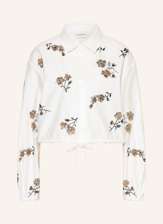 Claudie Pierlot Claudie Pierlot Hemdbluse Mit Schmucksteinen Und Pailletten weiss
