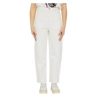 Kenzo Femme, Pantalons, Blanc, Taille: W26 Pantalon Droit