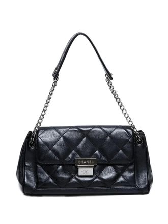 Chanel sac porté épaule Chocobar Chain (2003-2004) - Noir