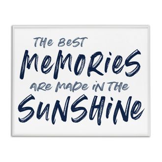 Stupell Industries Memories Made In Sunshine Giclée-Kunst, gerahmt, Design von Lettered and Lined, 61 x 76 cm, Schwarz