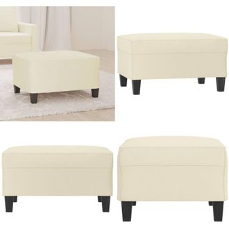 vidaXL Vidaxl - Repose-pied Crème 70x55x41 cm Similicuir - Tabouret - Repose-pied - Pouf - Simili Cuir - Crème - Home & Living