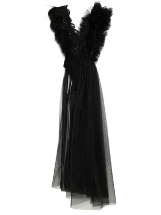 Alchemy x Lia Aram body en tulle - Noir