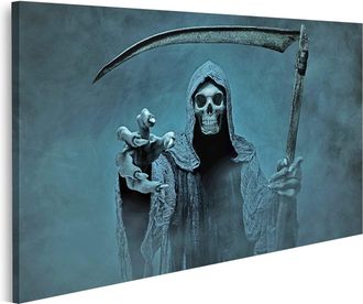 Islandburner Bild auf Leinwand Sensenmann Nebligem Hintergrund Spookie Bilder Wandbilder Poster