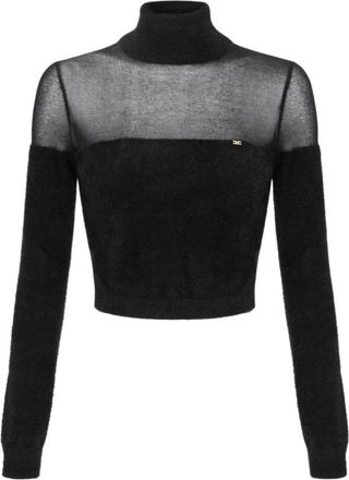 Elisabetta Franchi Femme, Pulls, Noir, Taille: 38 FR Pulls Noirs pour Femmes