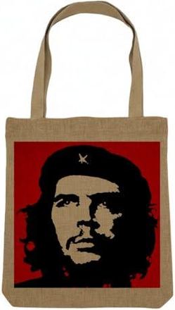 Fabulous Sac Shopping Tote Bag Aspect Lin - Che Guevara Cuba Communisme Revolutionnaire Personnage Historique - Sac de Courses Toile Epaisse 360g Beige Naturel