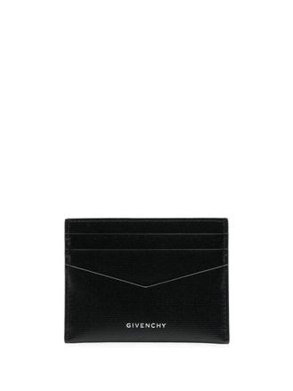 Givenchy portefeuille en cuir à logo imprimé - Noir