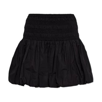 Michael Kors Femme, Jupes, Noir, Taille: 36 FR Jupe courte bouffante en coton smock&eacute;