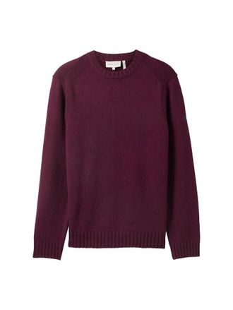 Tom Tailor Herren 1044557 Pullover, 36294 - Grape Red Melange, XL EU