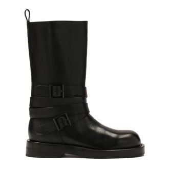 Kazar Schwarze Leder-Motorradstiefel - - Shoes - Damen - Schwarzk - 40 EU