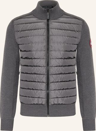 Canada Goose Strickjacke Hybrdige Im Materialmix grau