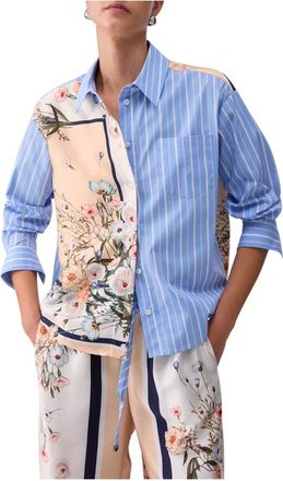 Liu Jo Femme, Blouses et Chemises, Multicolore, Taille: 38 FR Chemise Imprim&eacute;e en Twill et Popeline