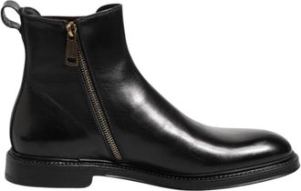 Dolce & Gabbana Chelsea Lederstiefeletten - - Shoes - Herren - Schwarzk - 41 EU