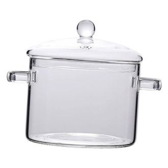 Cabilock Borosilikatglas Kochtopf Mit Deckel 1500 Ml Hitzebest&auml;ndig F&uuml;r Zuhause Instant Nudeltopf Mit Ergonomischen Griffen Gro&szlig;er Kapazit&auml;t Vielseitig F&uuml;r Gem