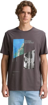 Tom Tailor Herren 1046111 T-Shirt, 11587-Pavement Grey, L