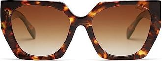 Sojos Lunettes de soleil r&eacute;tro pour femmes en forme doeil de chat avec verres en polycarbonate UV400 Prot&eacute;g&eacute;, Lunettes Cat-Eye SJ2205 avec monture tortue br