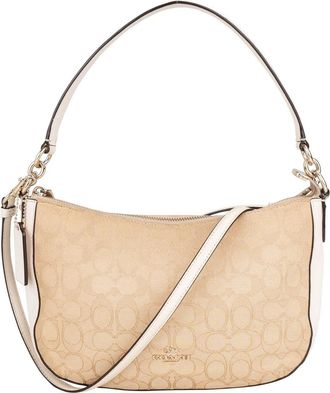 Coach Crossbody Bags - Coach Jacquard Monogram Handbag - Gr. unisize - in Beige - f&uuml;r Damen