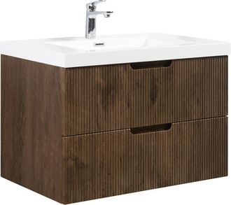 Badplaats Badplaats - Meuble de salle de bain Thermis 80 cm - Marron noyer