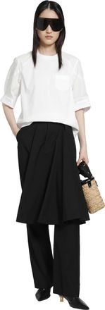sacai Poplin x Cotton Jersey T-Shirt