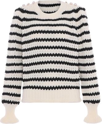 Faina Pullover Damen Wollwei&szlig;