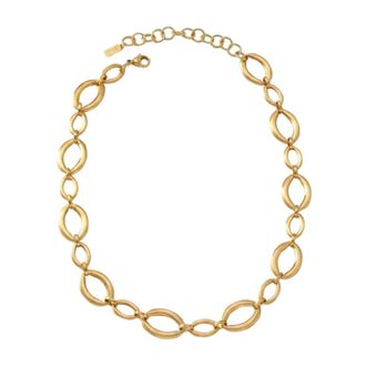 Dansk Copenhagen Sigrid Waterproof 18K Gold Plated Short Necklace - Brushed Stainless Steel - - Accessories - Damen - Gelb - ONE SIZE