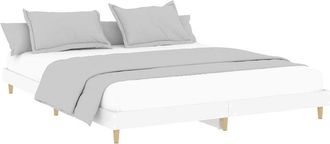 vidaXL Cadre de lit sans matelas blanc 140x200 cm bois dingénierie Vidaxl