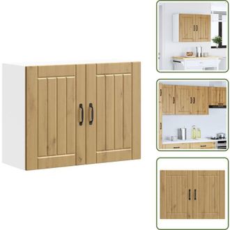 vidaXL K&uuml;chen-H&auml;ngeschrank Lucca Artisan-Eiche Holzwerkstoff - K&uuml;chen-Wandschrank - K&uuml;chen-Wandschr&auml;nke - Wandschrank K&uuml;che - K&uuml;chenschrank