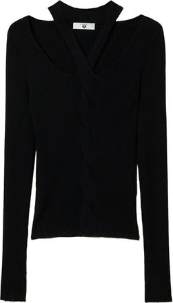 Twin-Set Pullover mit Cut-Outs - Schwarz