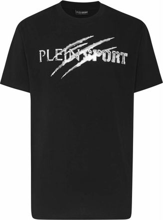 Plein Sport T-Shirt Rundhalsausschnitt Ss Chrome - - Sport - Herren - Schwarzk - M
