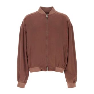 Versace Antiqued Silk Bomber Jacket - - Jackets - Herren - Braun - M