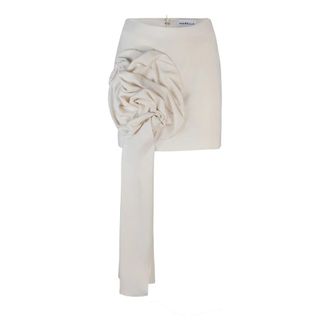 Marella Femme, Jupes, Blanc, Taille: 32 FR Mini-jupe &agrave; devant drap&eacute;