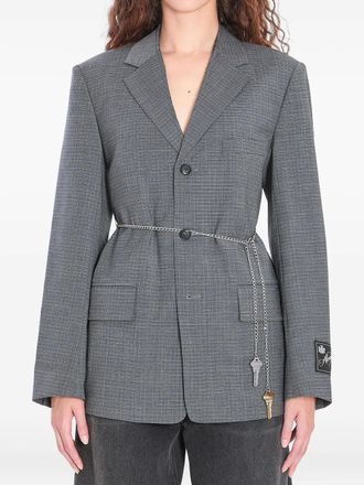 Alexander Wang blazer à détail de chaîne - Gris