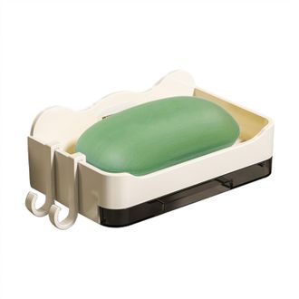 Generic Rechteckige Seifenschale - Seifenschale an der Wand, Schwammhalter | Seifenschale f&uuml;r Theke, abnehmbare rechteckige Seifenschale ohne Bohren mit Haken