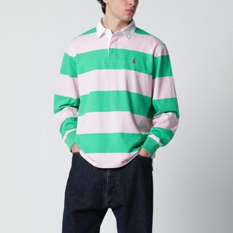 Polo Ralph Lauren Pink/emerald green striped polo
