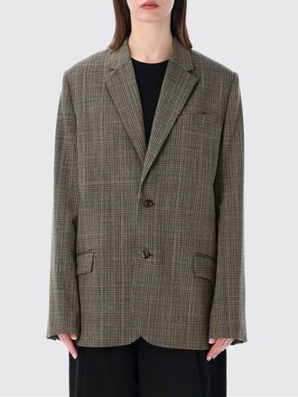SOEUR Einreihiger Blazer aus Wollmischung mit Karomuster