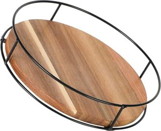 NUOBESTY Drehbarer Gewürzständer aus Akazienholz Küchenregal Organizer für Gewürzbehälter und Hautpflegeprodukt Halter Platzsparend für Wohnzimmer Bad und Büro