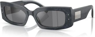 Dolce & Gabbana unisex, Accessoires, Noir, Taille: 55 MM Lunettes de soleil rectangulaires