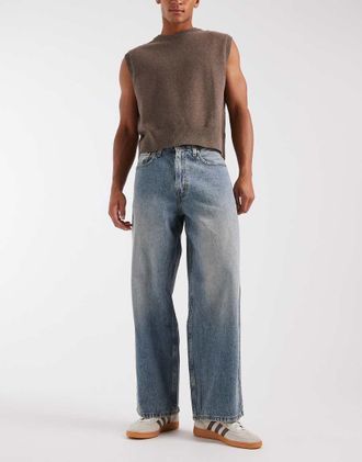 Levi's Jean ultra baggy - D&eacute;lavage vintage teint&eacute; jaune-Bleu