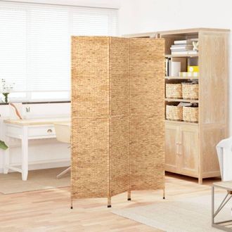 vidaXL Vidaxl - Cloison de s&eacute;paration paravent 3 panneaux 122x180 cm - Hyacinthe deau tiss&eacute; - Cadre m&eacute;tal pliable - &Eacute;cran dintimit&eacute; d&eacute;coratif