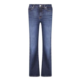 7 For All Mankind Bootcut-Passform- mittelhoher Bund- Knopf - - Jeans - Damen - Blau - W29
