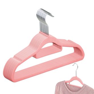 Generic Kleiderbügel für Kleidung - 10 Stück Kleiderbügel aus Samt ohne Marke - platzsparende Organisation für Hosen, Rock, Unterwäsche, Mantel, für Schrank, 