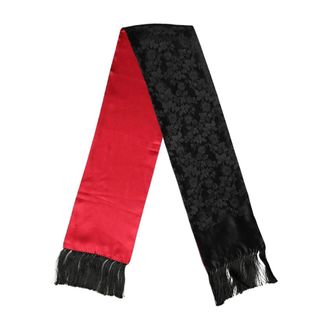 Dolce & Gabbana Homme, Accessoires, Multicolore, Taille: ONE Size Foulard en soie &agrave; franges et motif floral