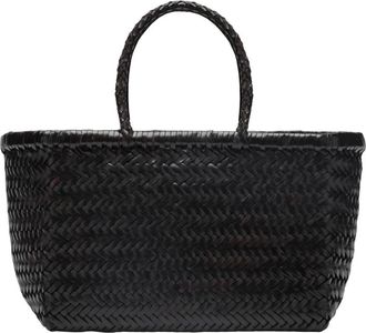 Dragon Diffusion Femme, Sacs, Brun, Taille: ONE Size Borsa a Mano in Pelle Intrecciata