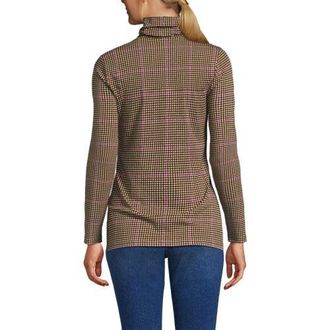 Lands End Rollkragenshirt aus Baumwoll/Modalmix, Damen, Gr&ouml;&szlig;e:32-34 regular, Wei&szlig;, Baumwolle/Elasthan/Baumwolle Modal, by Lands End